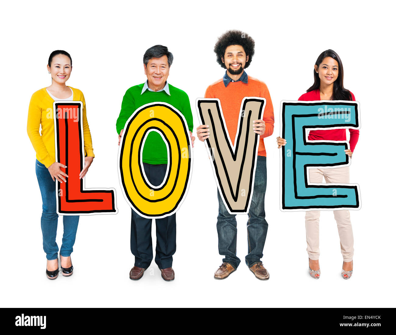 Multiethnic Group of People Holding Letter Love Stock Photo - Alamy Multiethnic Group of People Holding Letter Love Stock Photo - Alamy
