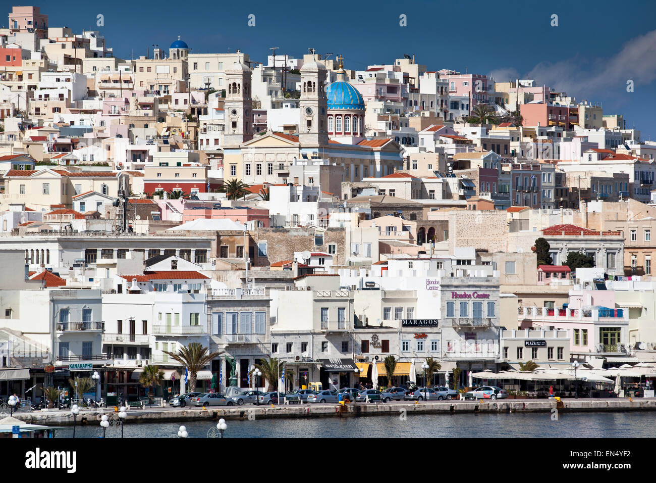 Ermoupolis hermoupolis harbour port syros hi-res stock photography and ...
