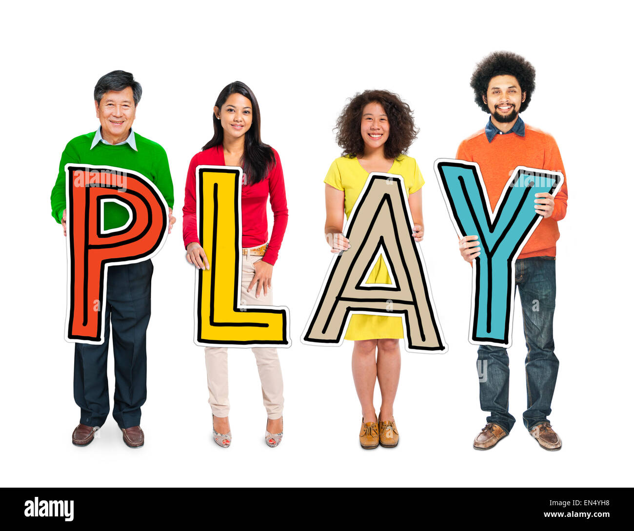 Joy multiethnic Cut Out Stock Images & Pictures - Alamy