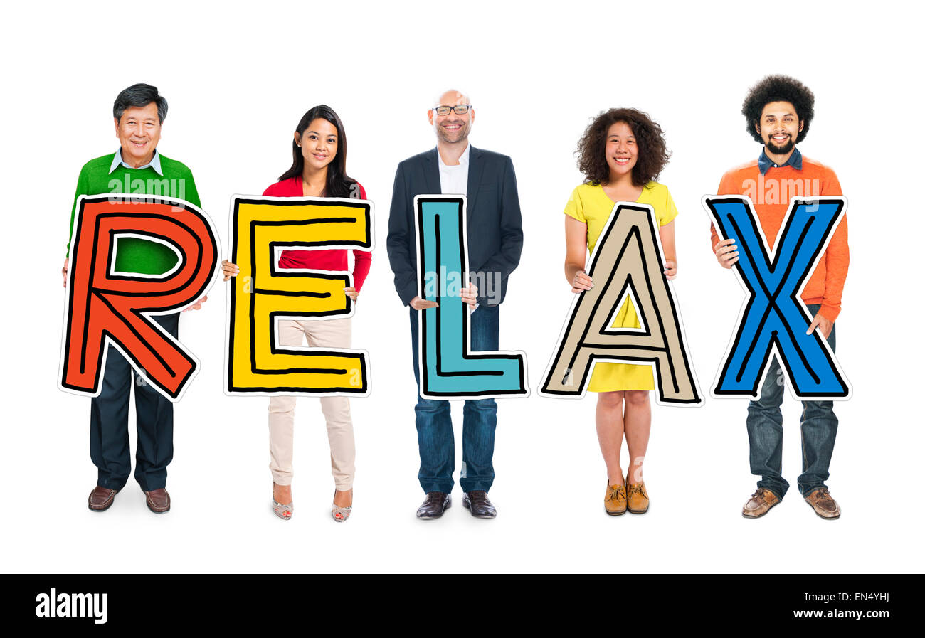 Group people relax on Cut Out Stock Images & Pictures - Alamy
