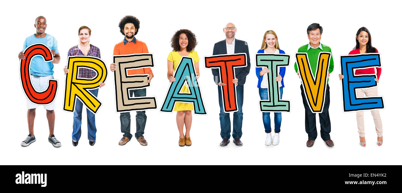 Creative thinking text on Cut Out Stock Images & Pictures - Alamy