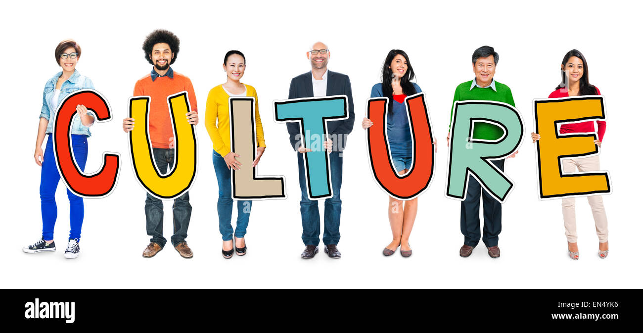 Group of People Standing Holding Culture Stock Photo - Alamy