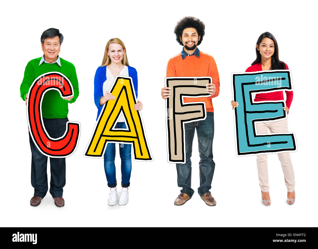 Coffee shop building people Cut Out Stock Images & Pictures - Alamy