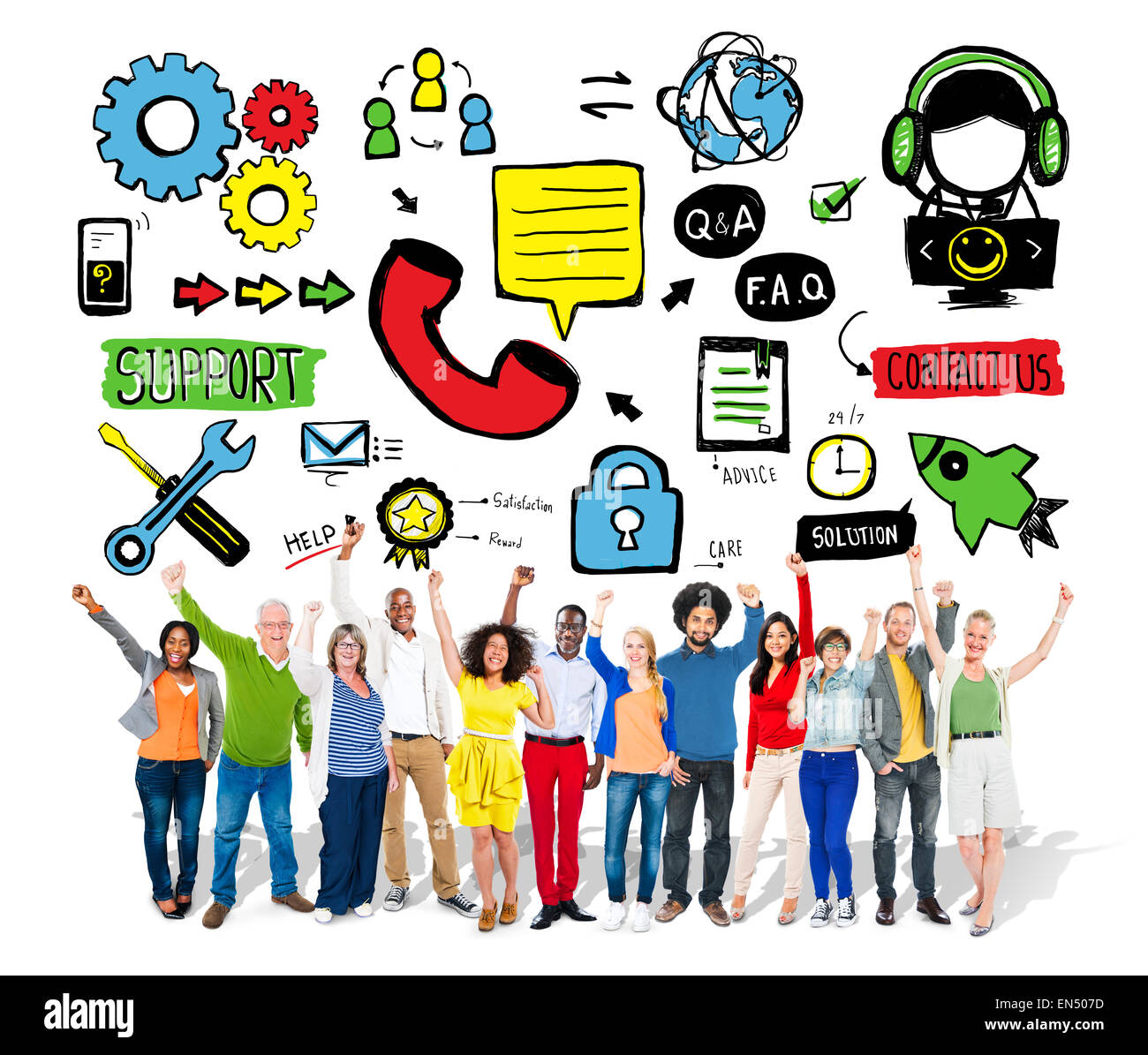 Support Help Solution Care Cooperation Assistance Togetherness Concept ...