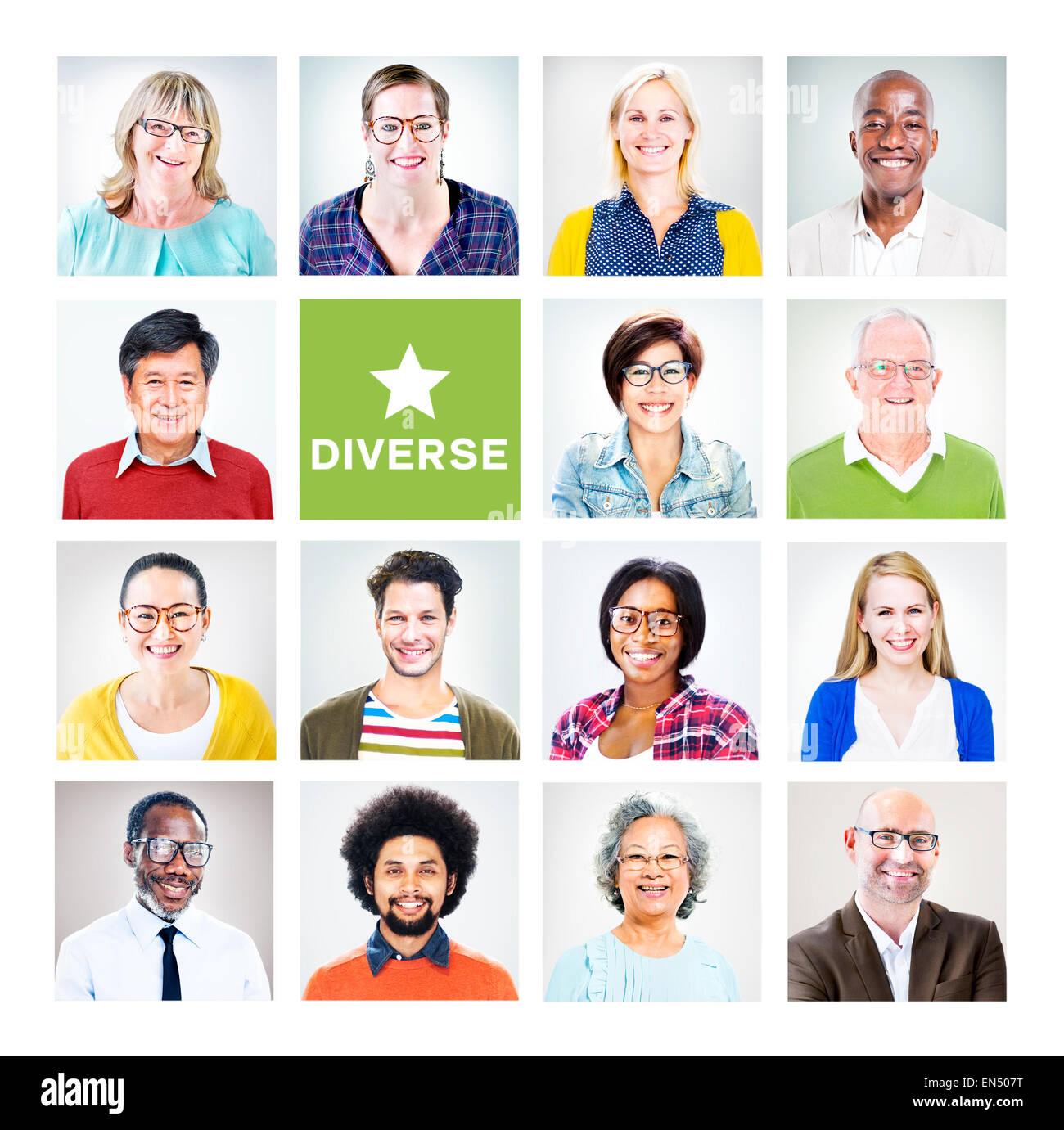 Diverse crowd faces hi-res stock photography and images - Alamy