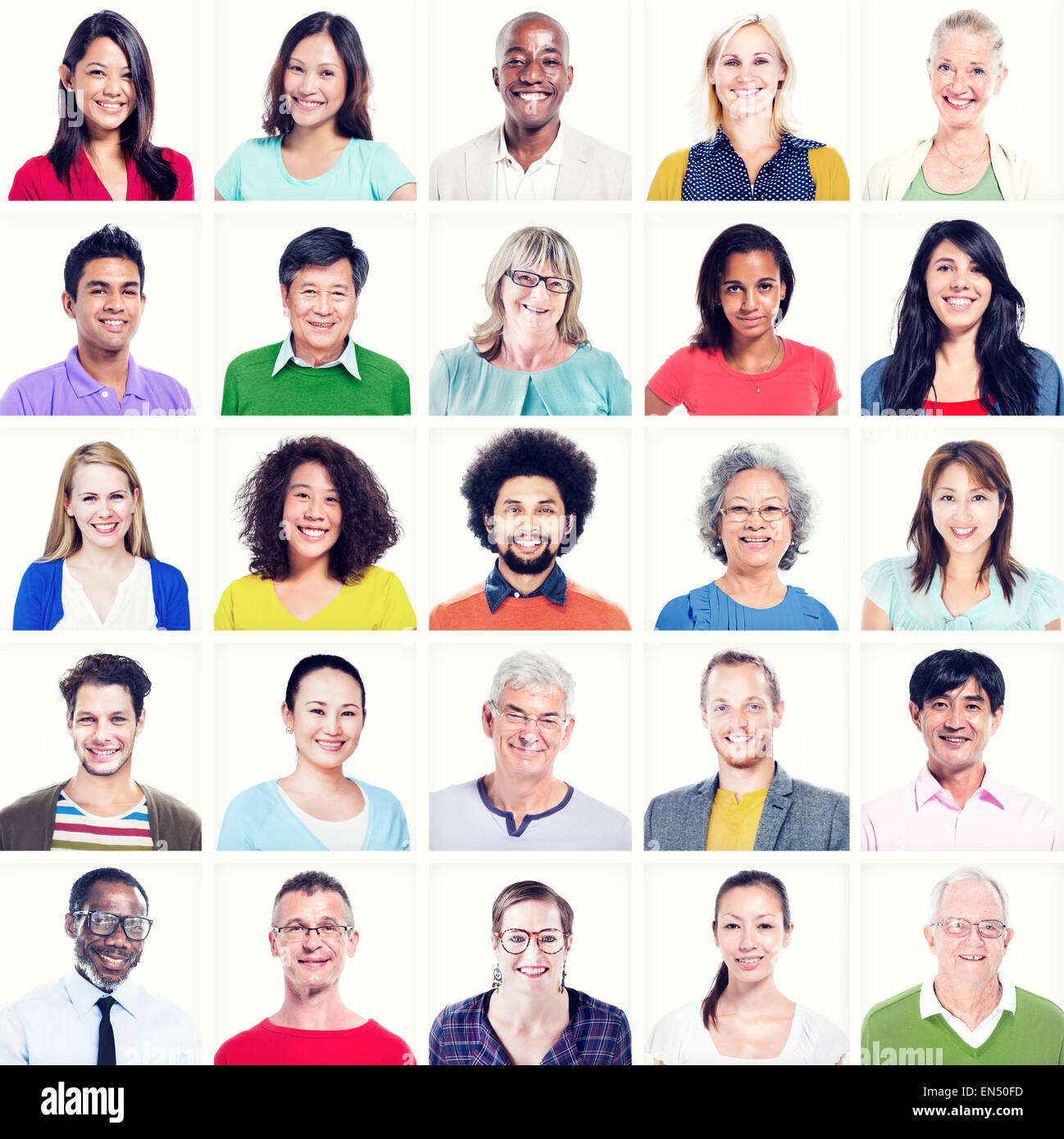 Portrait of Multiethnic Colorful Diverse People Stock Photo - Alamy