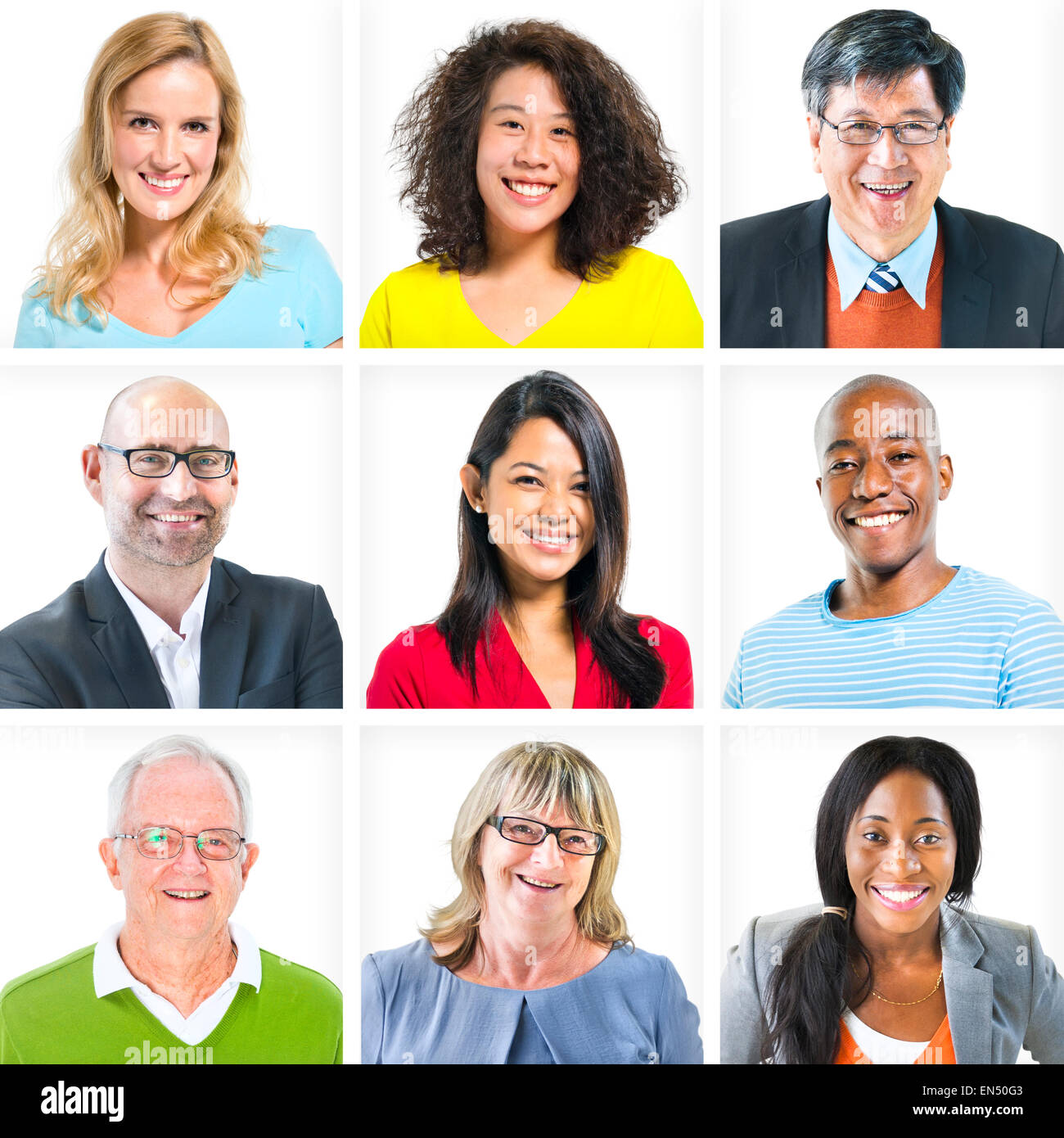 Portrait of Multiethnic Colorful Diverse People Stock Photo - Alamy