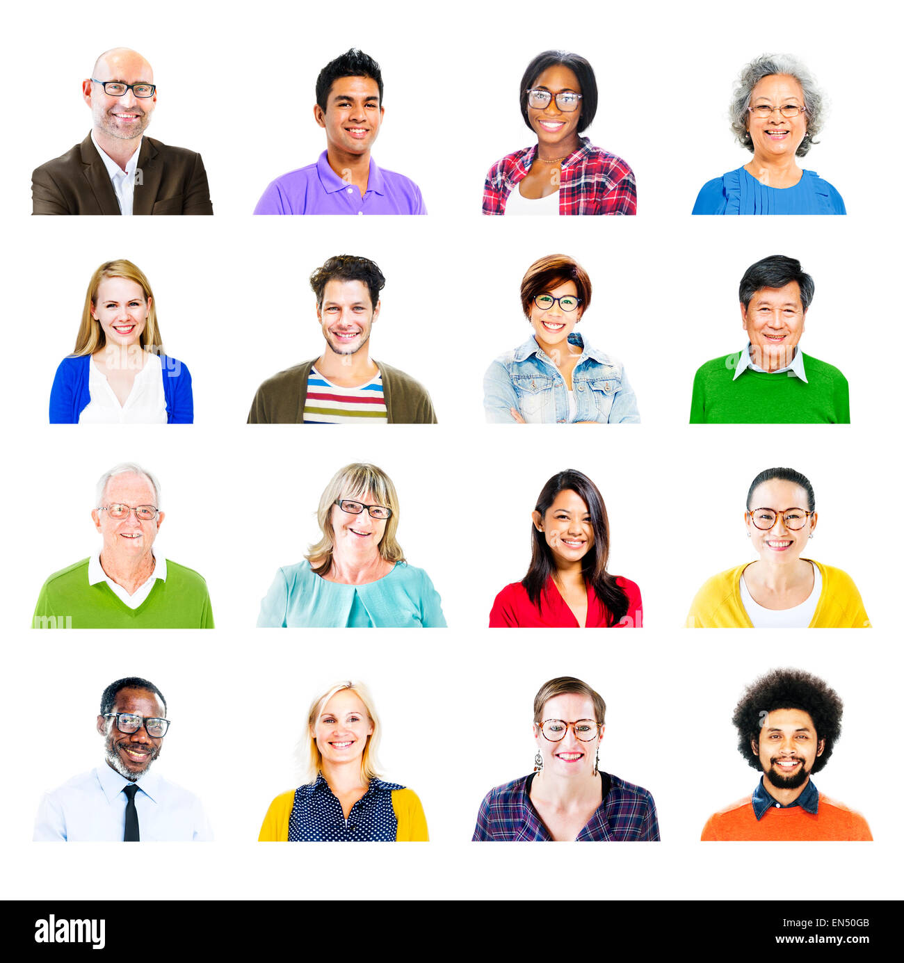 Portrait of Diverse Multiethnic Cheerful People Stock Photo - Alamy