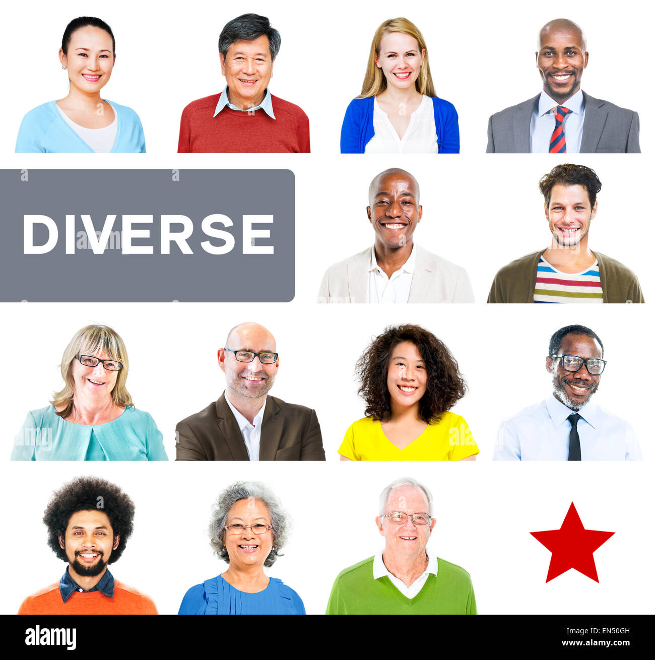 Portrait of Multiethnic Colorful Diverse People Stock Photo - Alamy