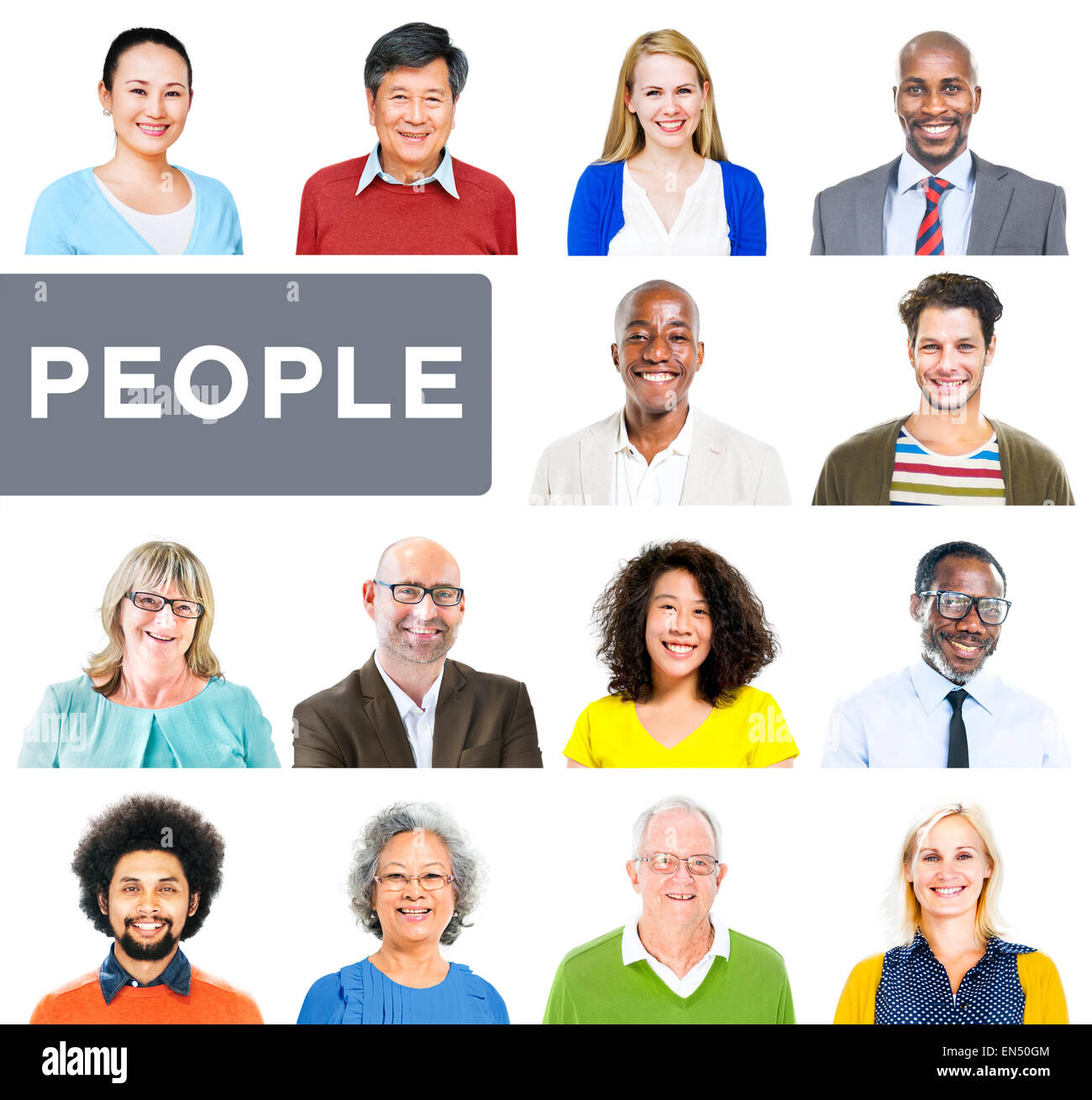 Portrait of Multiethnic Colorful Diverse People Stock Photo - Alamy