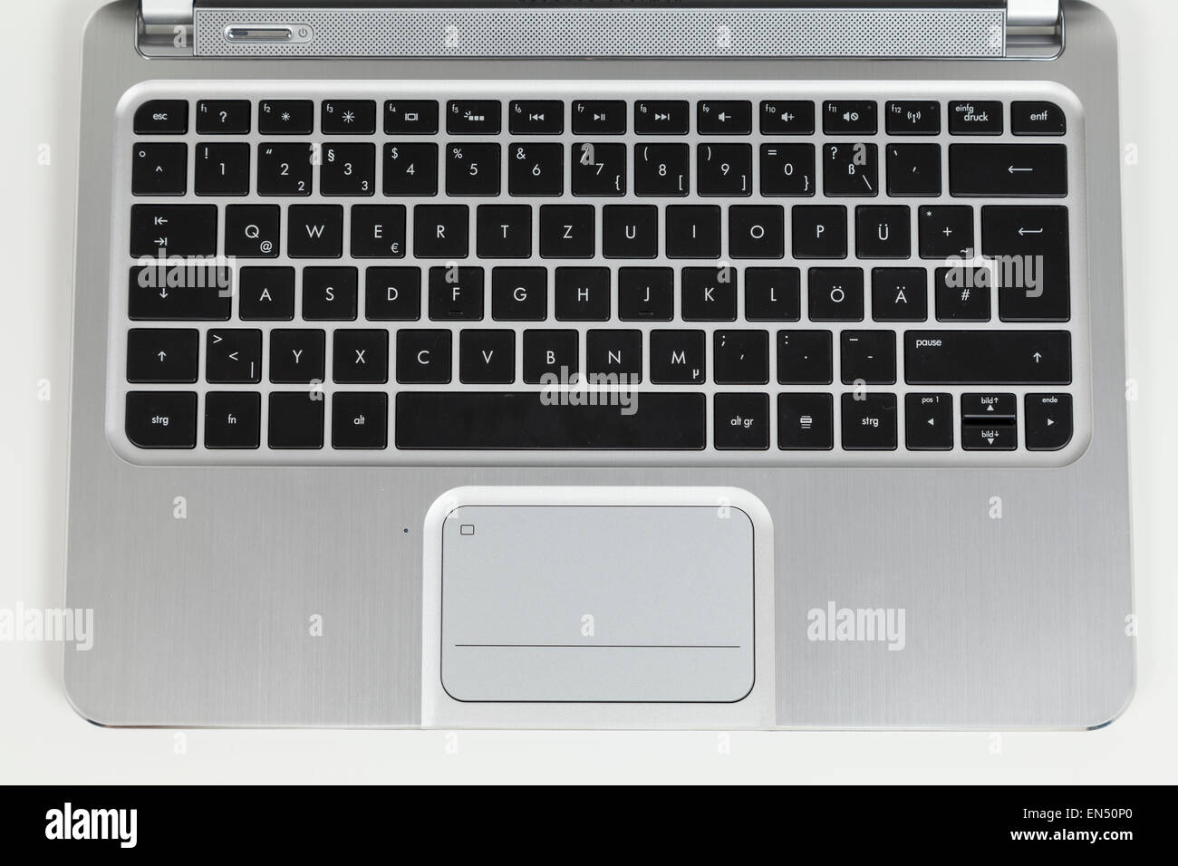 keyboard of an laptop on desktop Stock Photo - Alamy