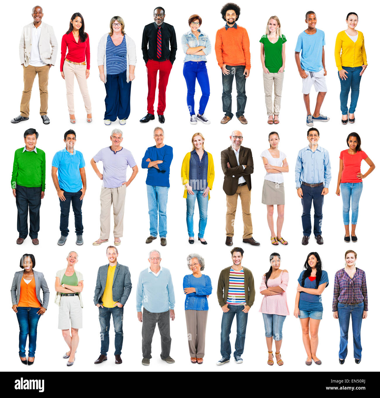 Group of Multiethnic Diverse Colorful People Stock Photo - Alamy