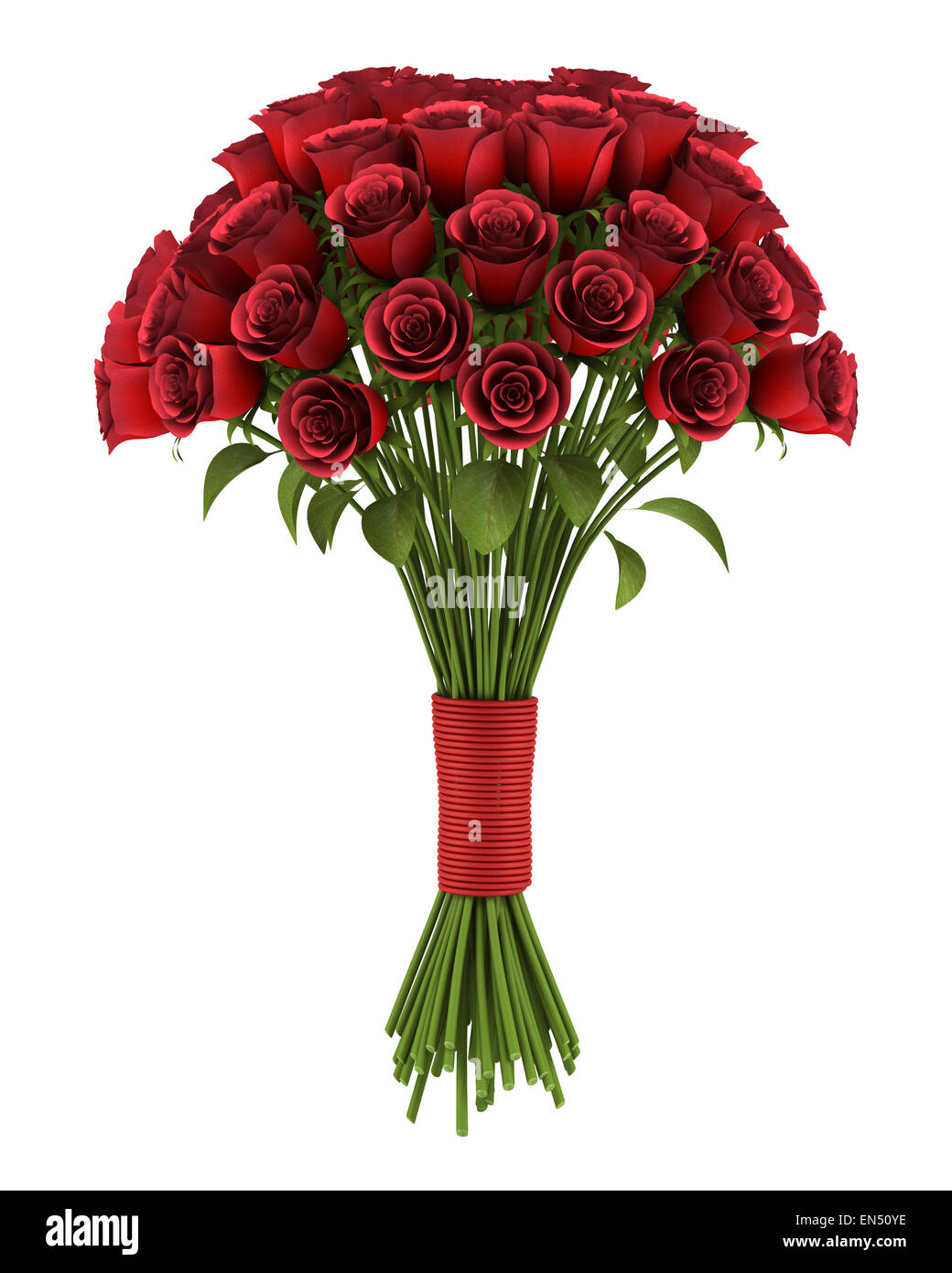 bouquet of red roses isolated on white background Stock Photo - Alamy