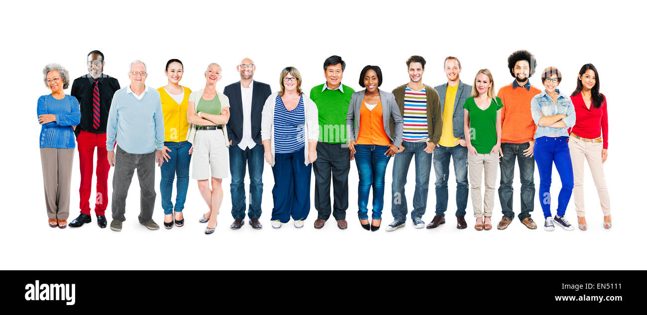 Group of Multiethnic Diverse Colorful People Stock Photo - Alamy