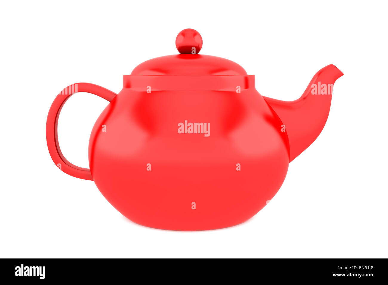 red teapot isolated on white background Stock Photo - Alamy
