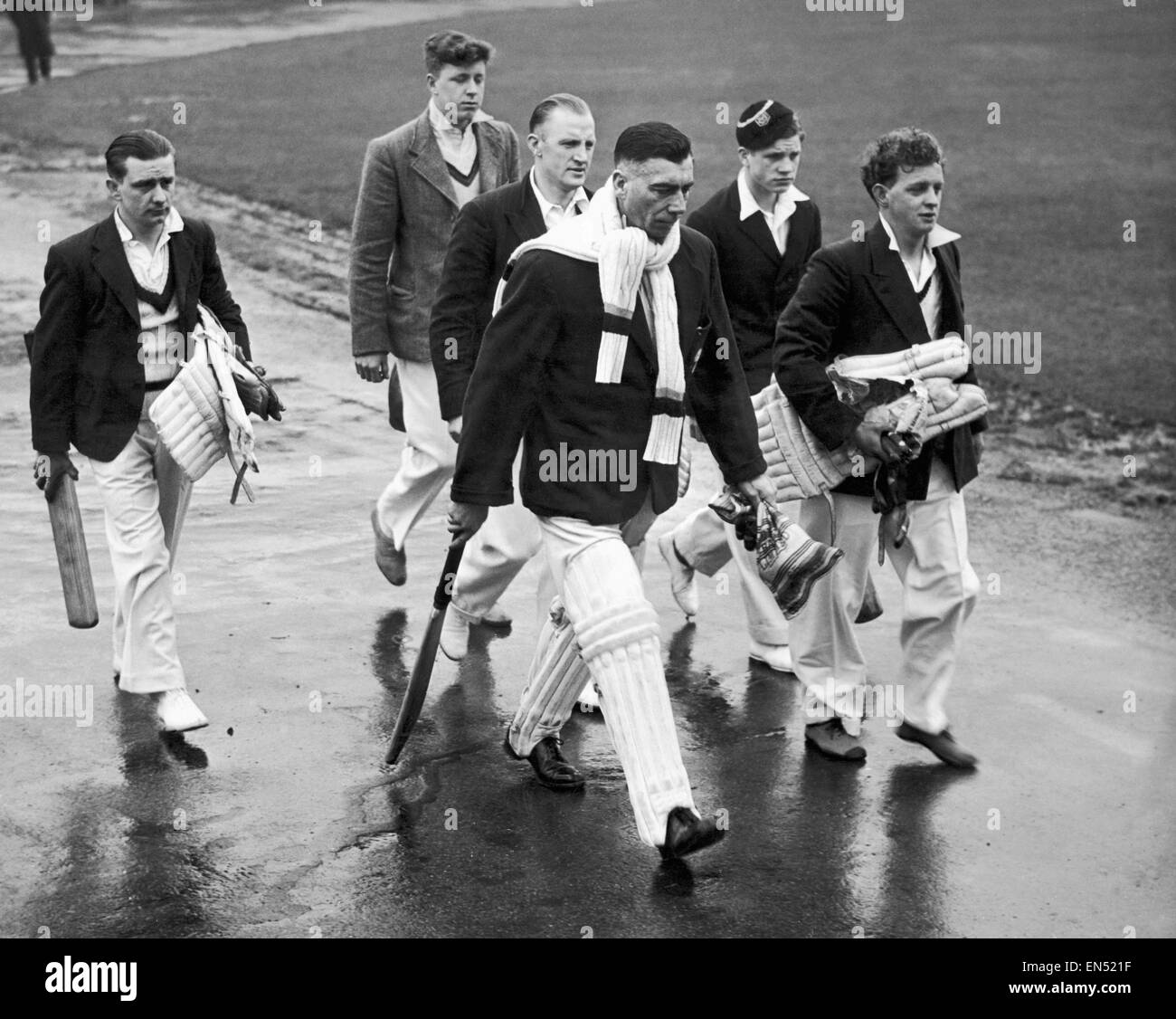 Yorkshire cricketer A. Mitchell leads selected young players from the ...