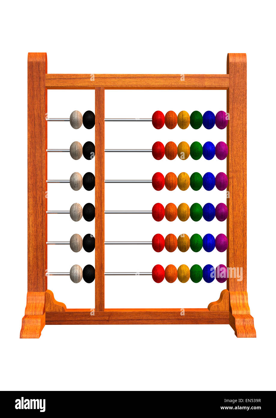 3D digital render of an abacus isolated on white background Stock Photo ...