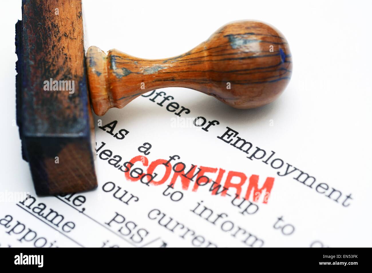 Offer of employment - confirm Stock Photo - Alamy