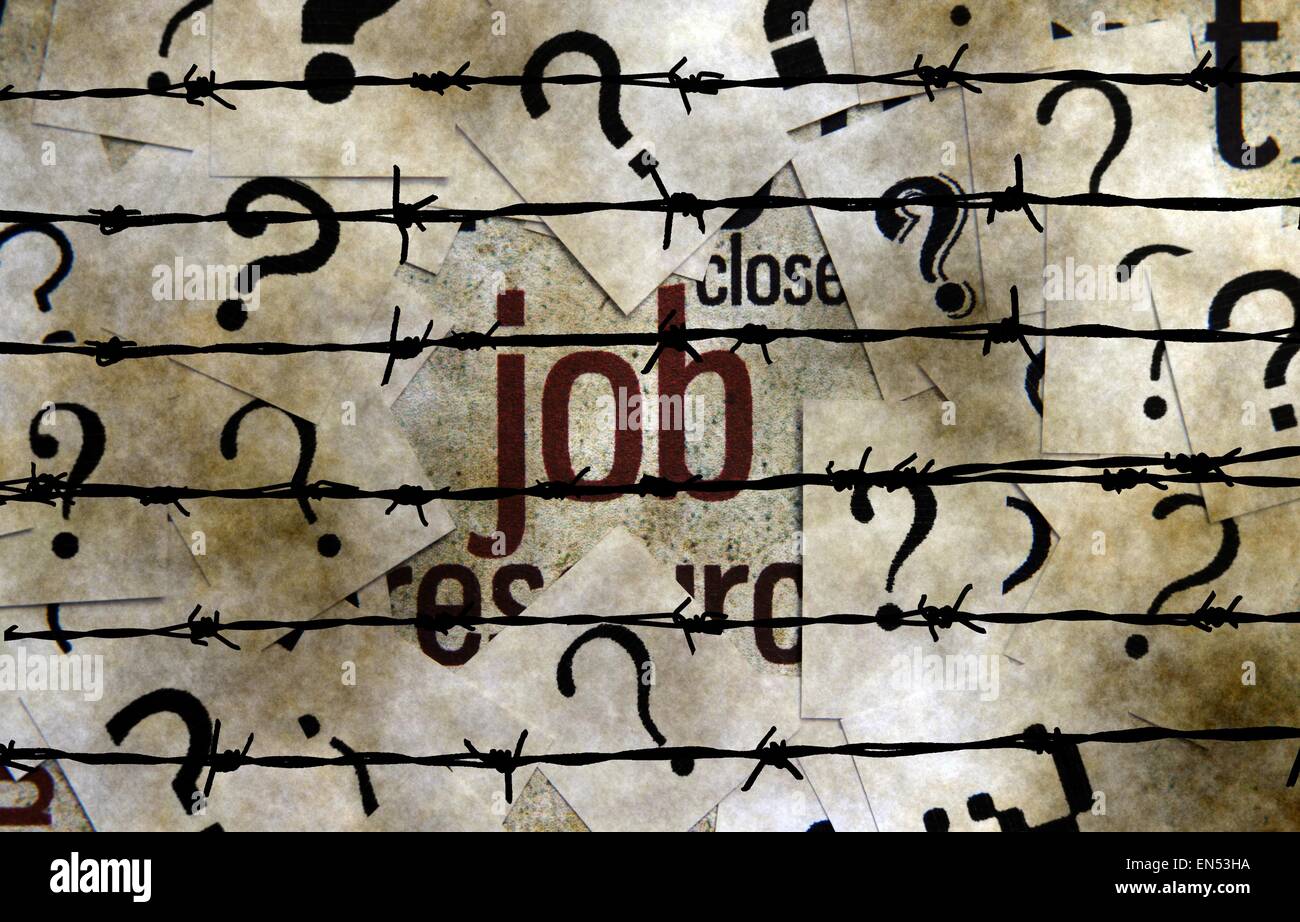Job and question mark concept Stock Photo - Alamy
