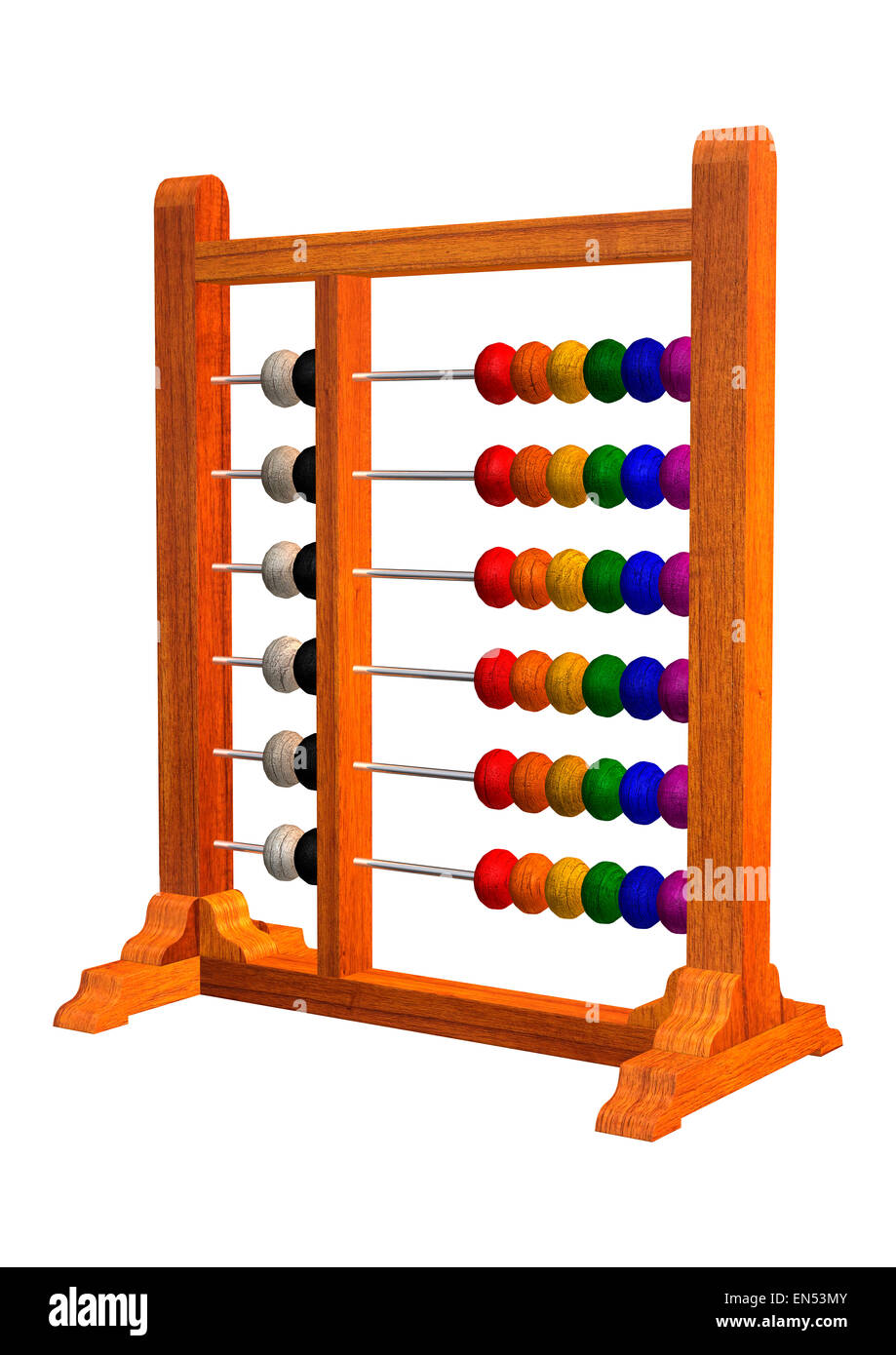 3D digital render of an abacus isolated on white background Stock Photo ...