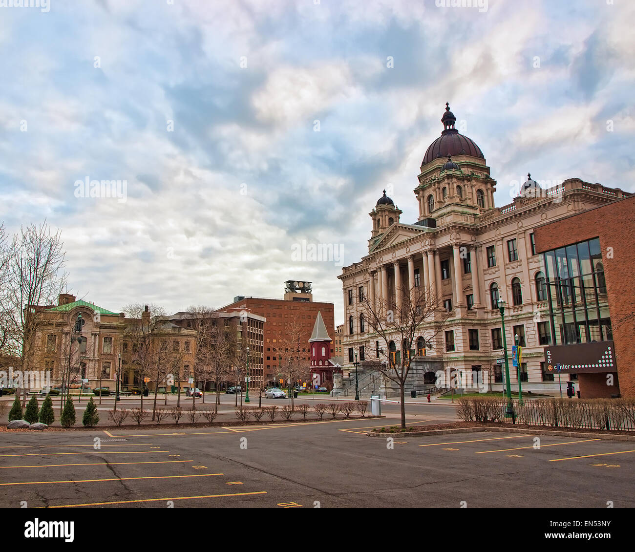 Syracuse, New York, USA. April 26,2015. View of Syracuse Court House ...