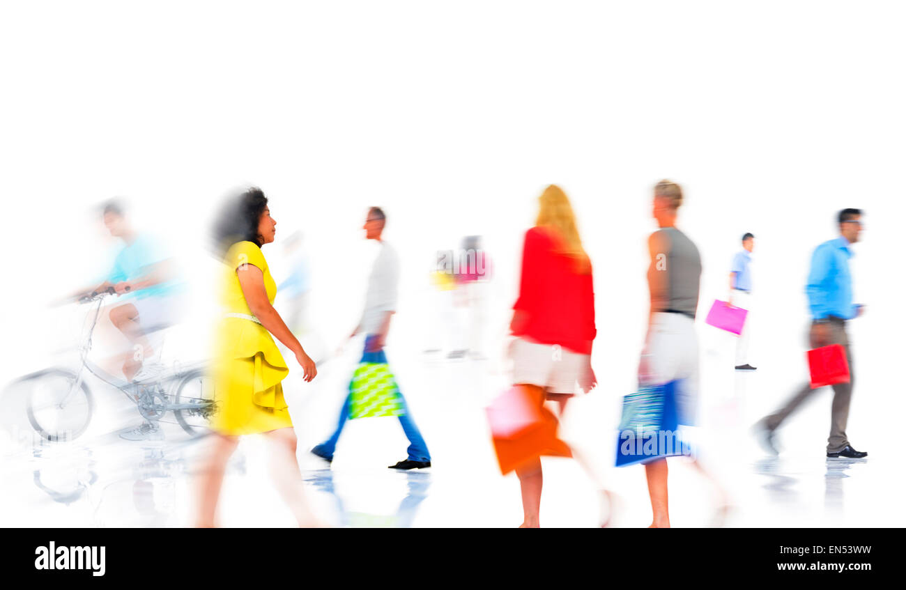 Shopping shoppers Cut Out Stock Images & Pictures - Alamy