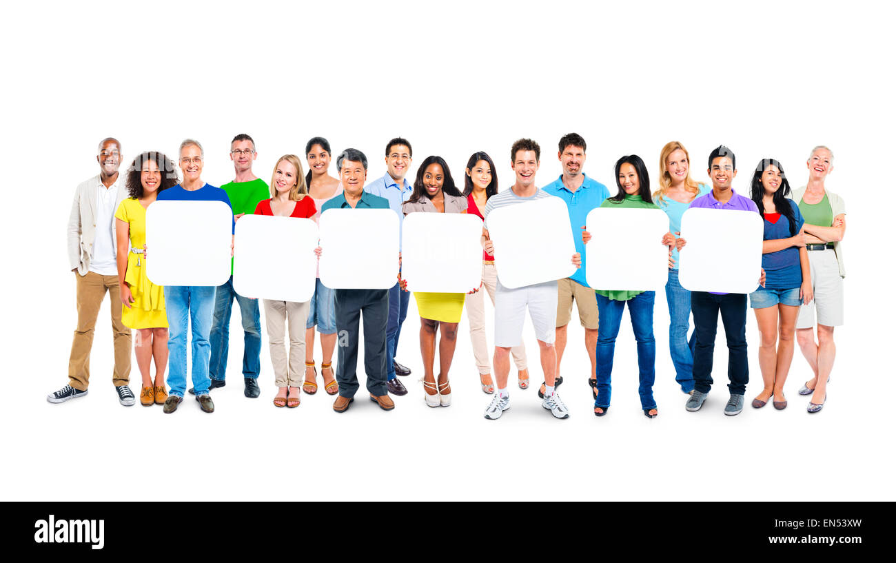 Placards protest people Cut Out Stock Images & Pictures - Alamy