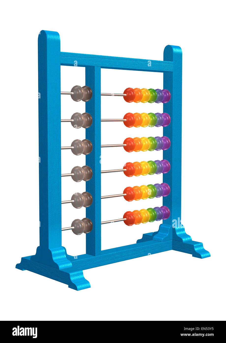 3D digital render of an abacus isolated on white background Stock Photo ...