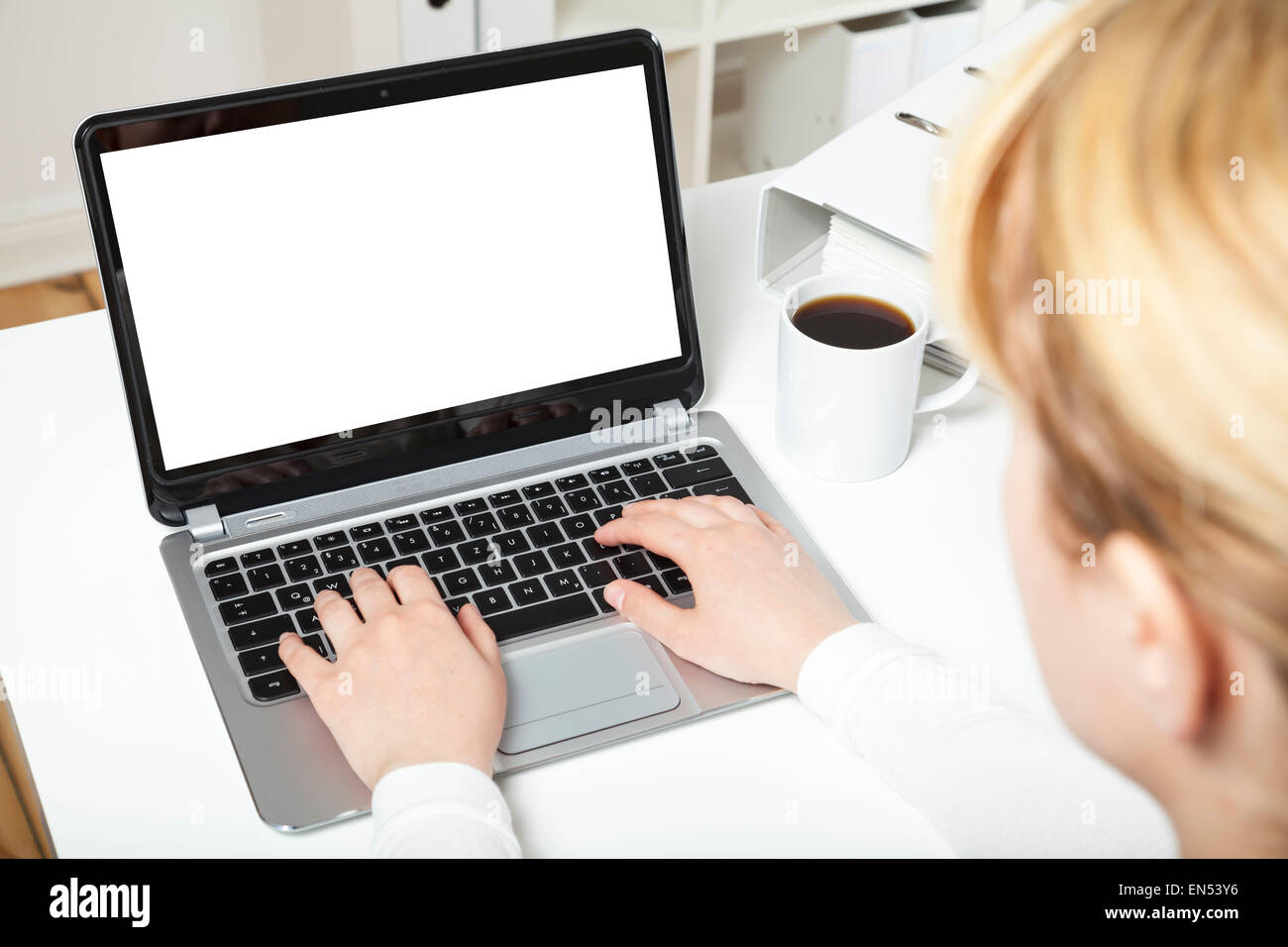 Laptop writing hi-res stock photography and images - Alamy