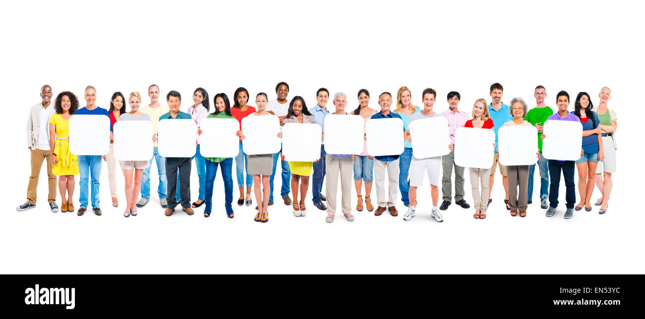 Placards protest people Cut Out Stock Images & Pictures - Alamy