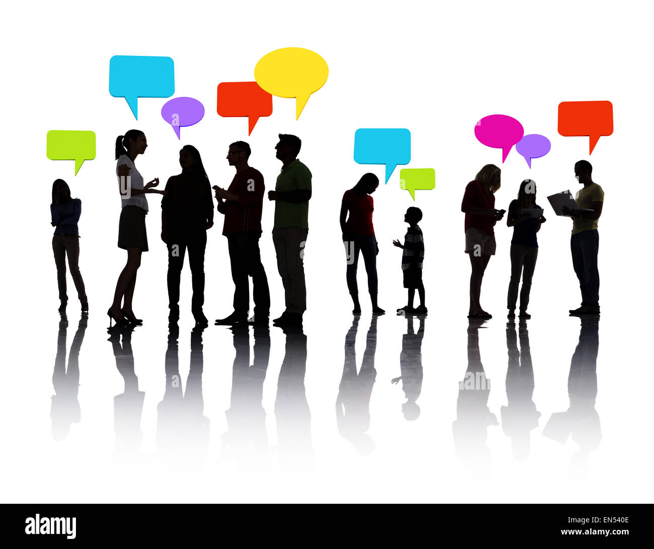 Speech Bubbles Connection Connecting Communication Concept Stock Photo ...