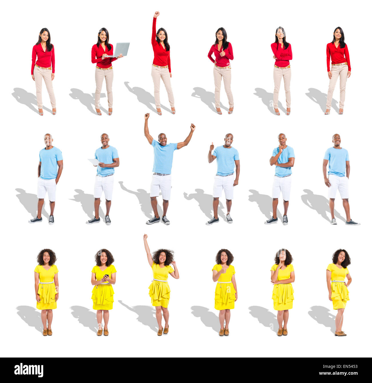 Portrait multiethnic women expressing hi-res stock photography and ...