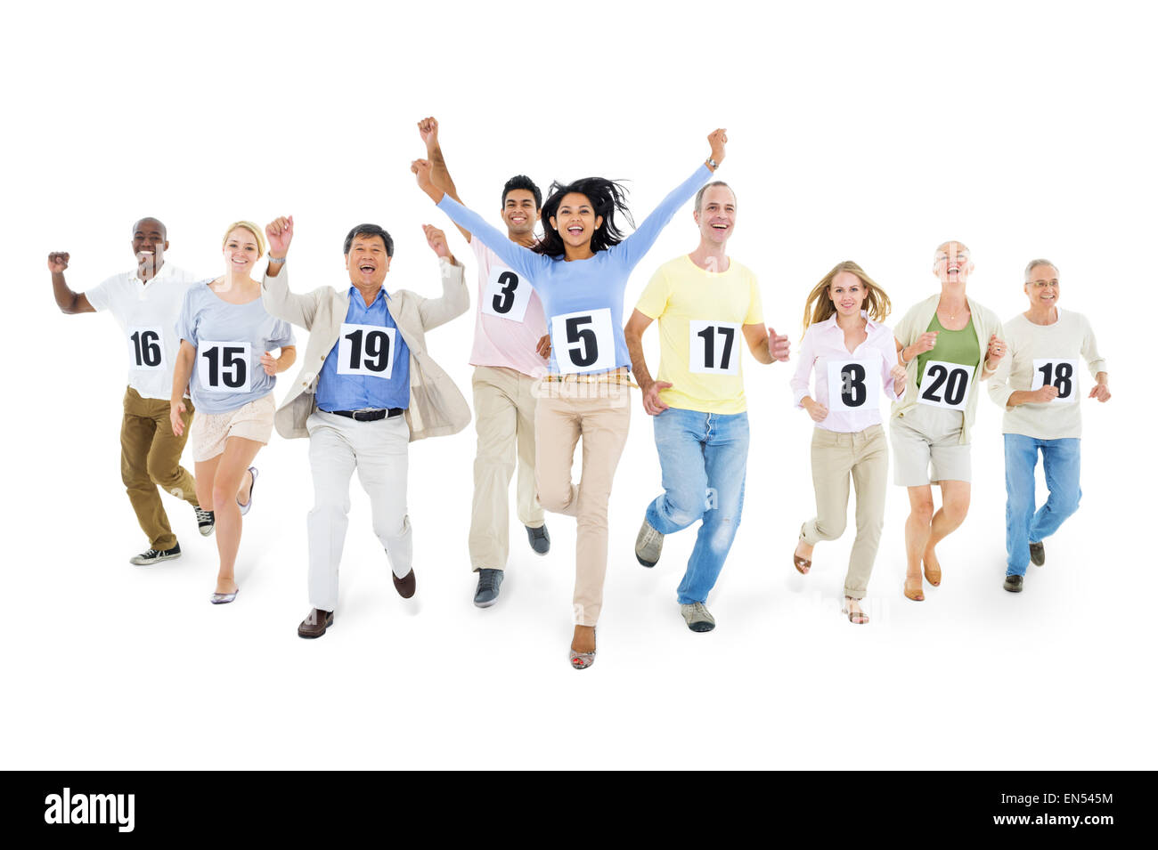 Winning the race Competition Goal Aim Concept Stock Photo - Alamy