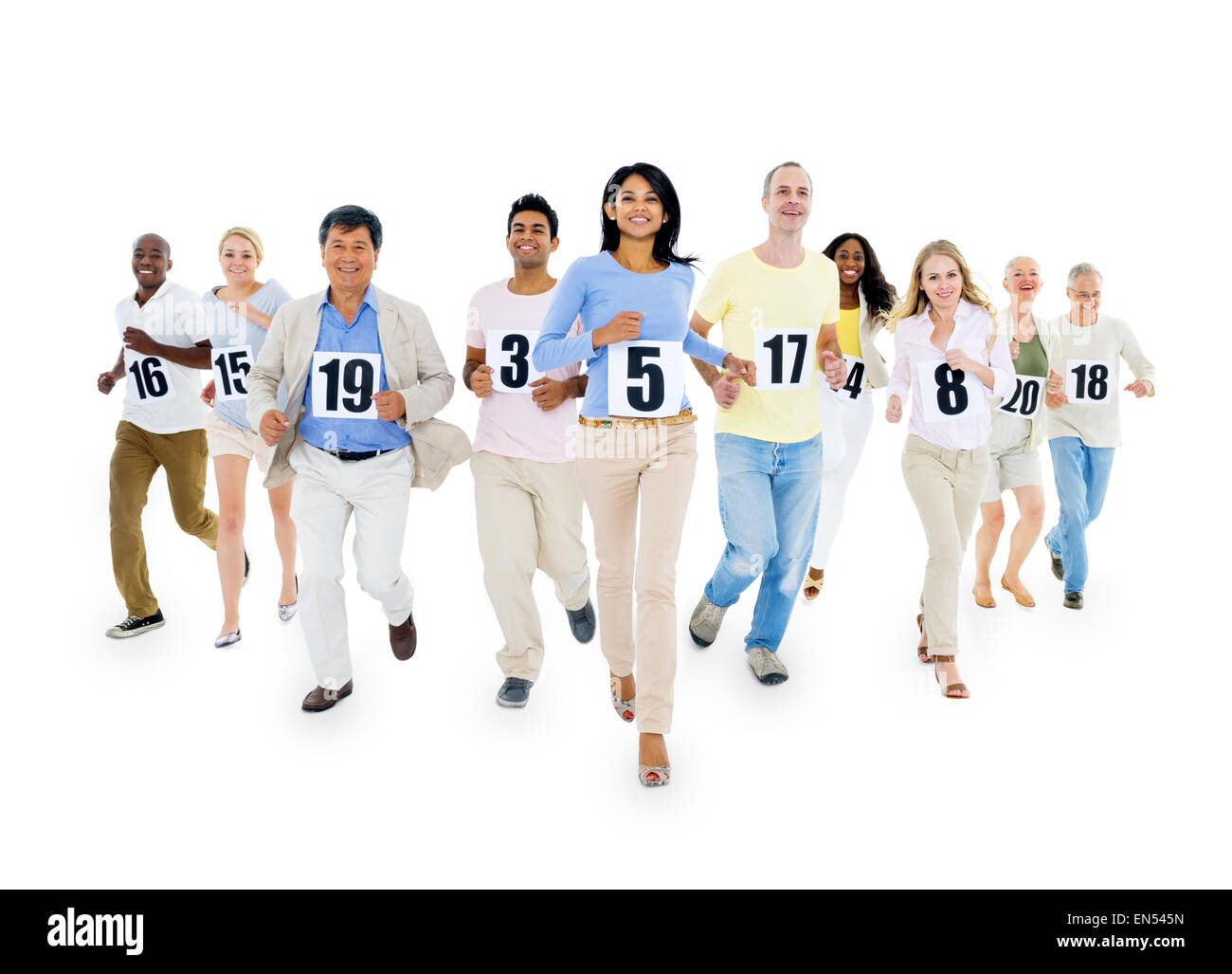 Man business casual running on white hi-res stock photography and ...