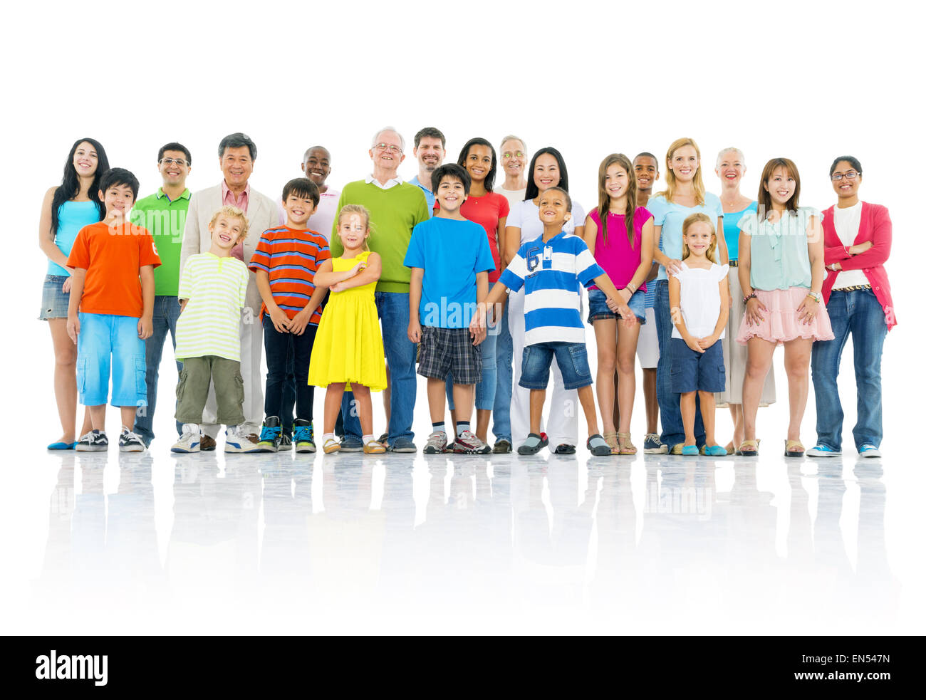 One Person Standing Up In A Crowd