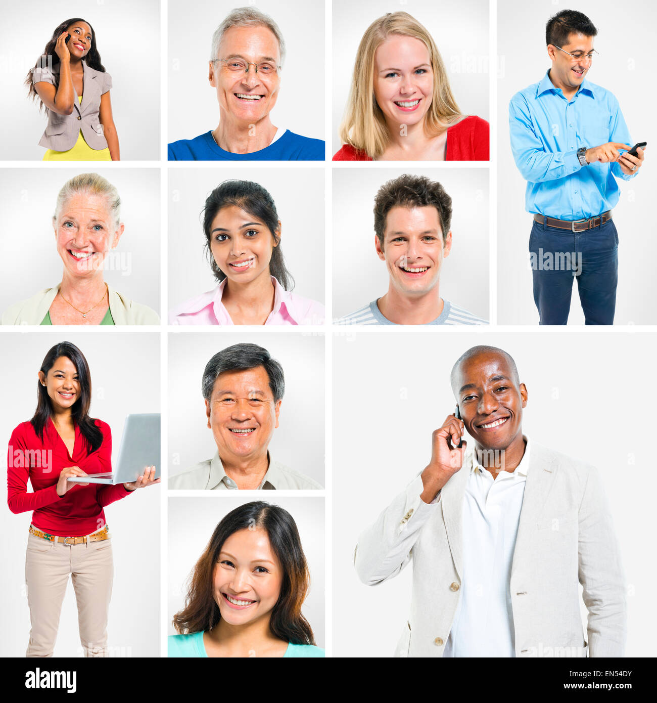 Group of multi ethnic people posing Stock Photo - Alamy