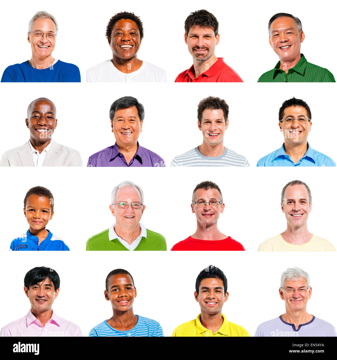 Portraits of Multiethnic Diverse Cheerful Men Stock Photo - Alamy