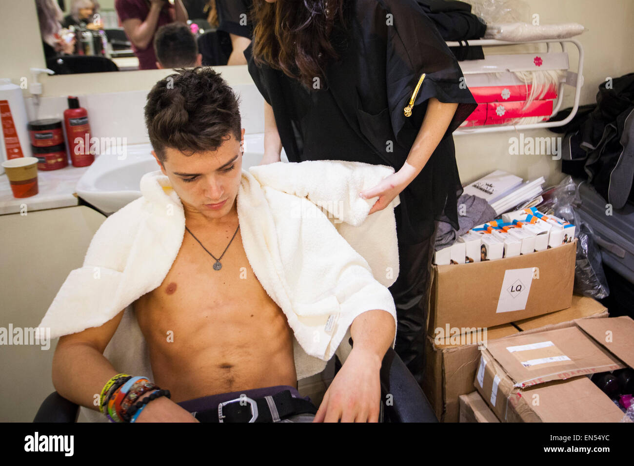 JJ Hamblett from Union J backstage at X Factor UK 2012 Stock Photo - Alamy