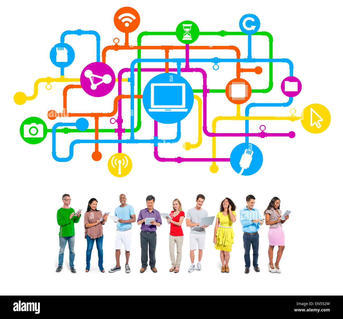 Connecting internet network wifi Cut Out Stock Images & Pictures - Alamy