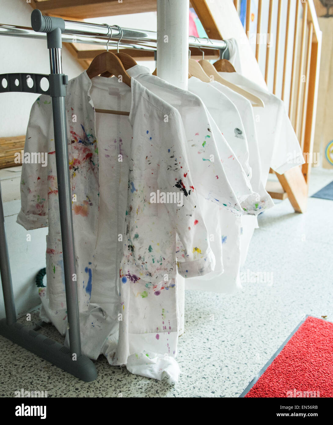 Paint smocks hi-res stock photography and images - Alamy