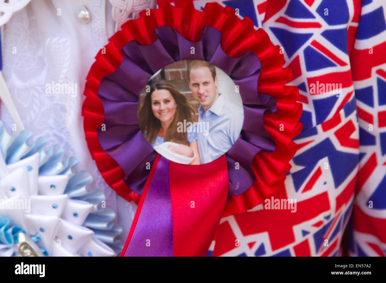 London, UK. 28th April 2015. Royal fans camped out the Lindo wing of ...