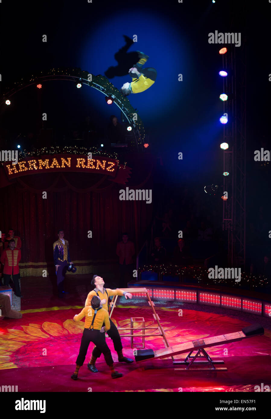 Performance of acts in Dutch circus Renz Stock Photo - Alamy