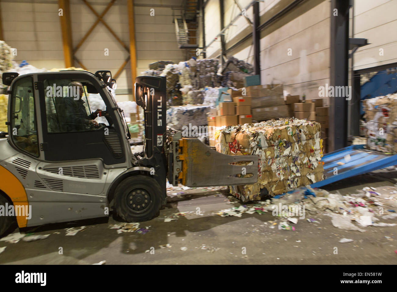 recycling plant for plastic and paper waste Stock Photo - Alamy