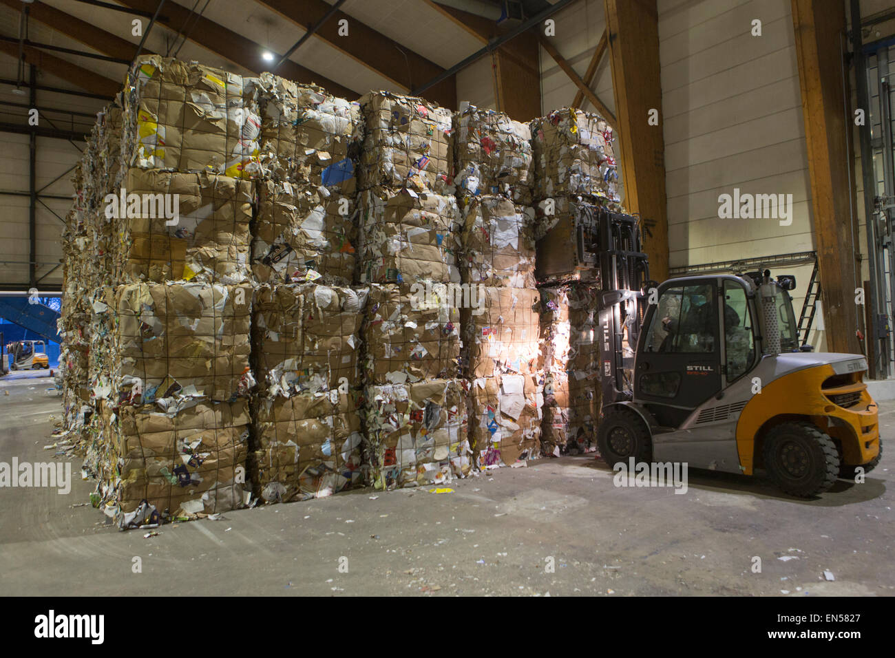 recycling plant for plastic and paper waste Stock Photo - Alamy