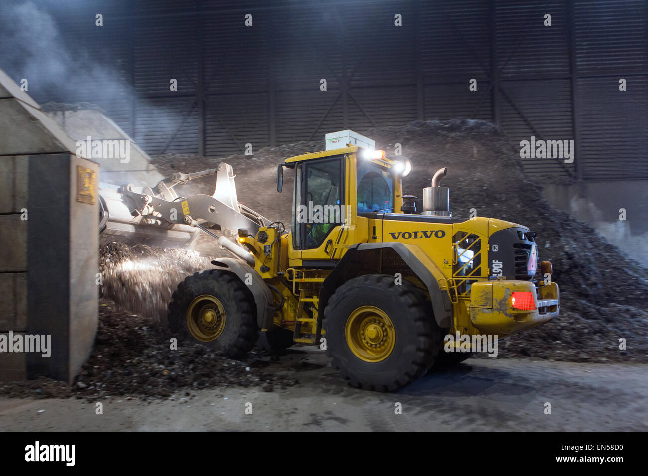 storage of shredded car parts at a recycling plant in Holland Stock ...