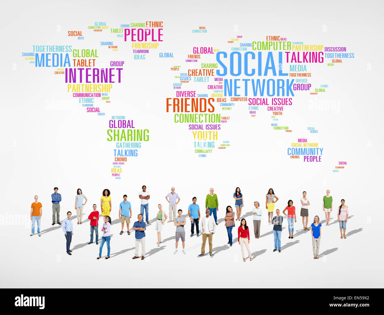 People Media Internet Social Networking Concept Stock Photo - Alamy