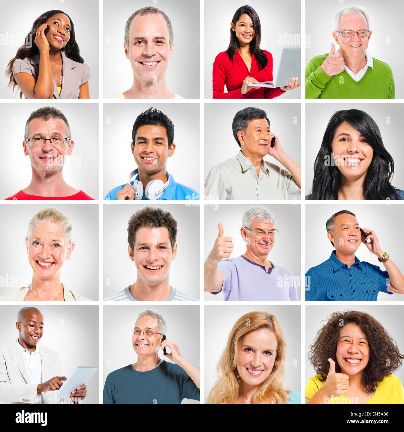 Facial expression multiple image female hi-res stock photography and ...