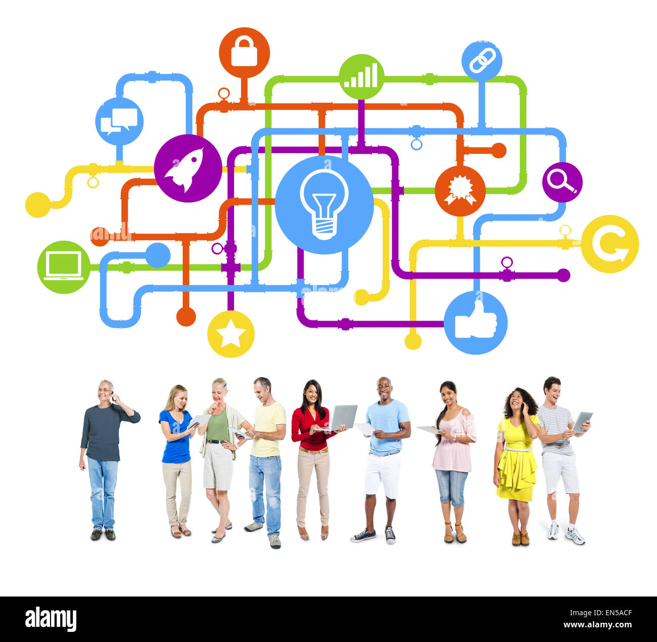 Connecting ideas Cut Out Stock Images & Pictures - Alamy