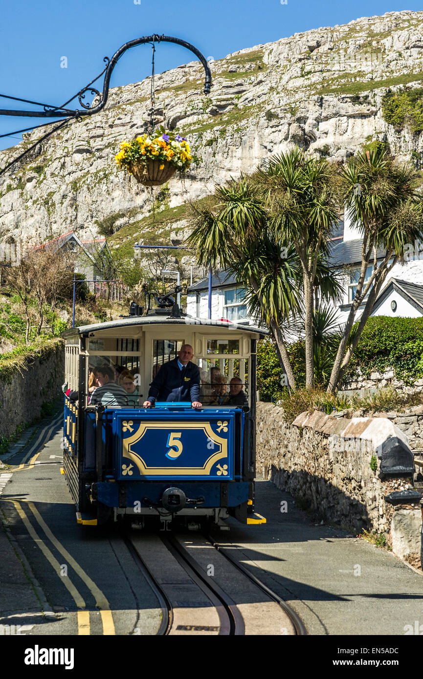 Llandudno Great Orme Tramway in North Wales Stock Photo - Alamy