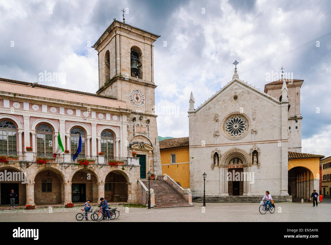 Norcia in the Sibillini Mountains in Umbria Stock Photo - Alamy